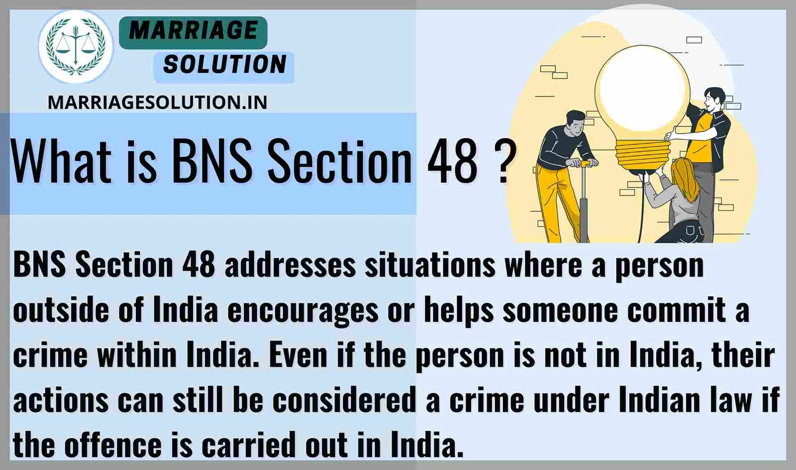 BNS 48 : Abetment outside India for offence in India - MarriageSolution ...