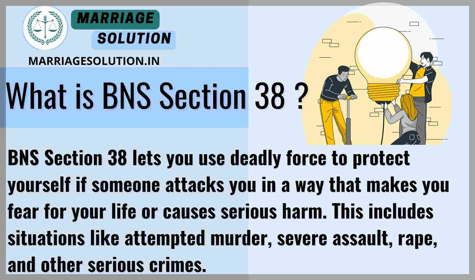 BNS 38 : When the right of private defence of the body extends to ...