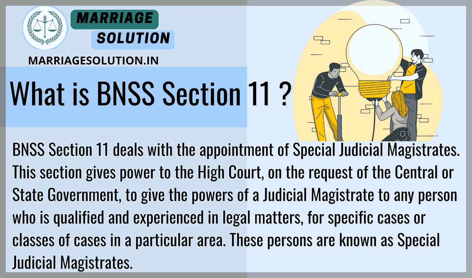 Section 11 of BNSS : Special Judicial Magistrates. - MarriageSolution ...